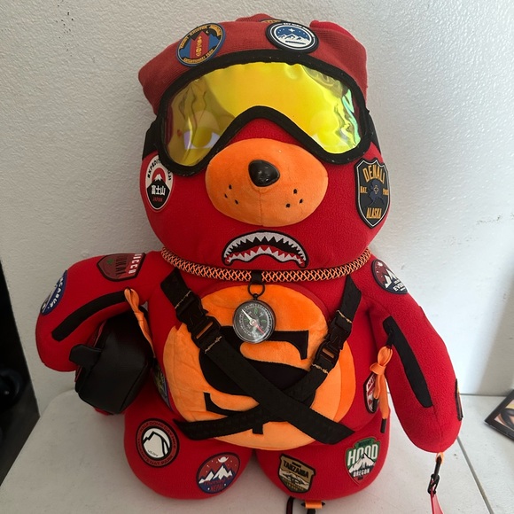 Accessories | Sprayground Red Patches Bear Backpack Global Expedition ...